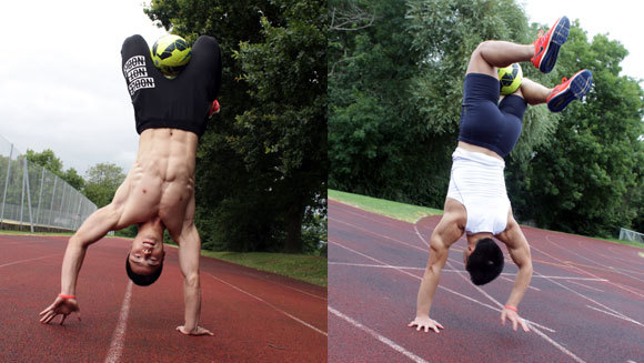 Man enters Guinness for fastest 50m walk on hands