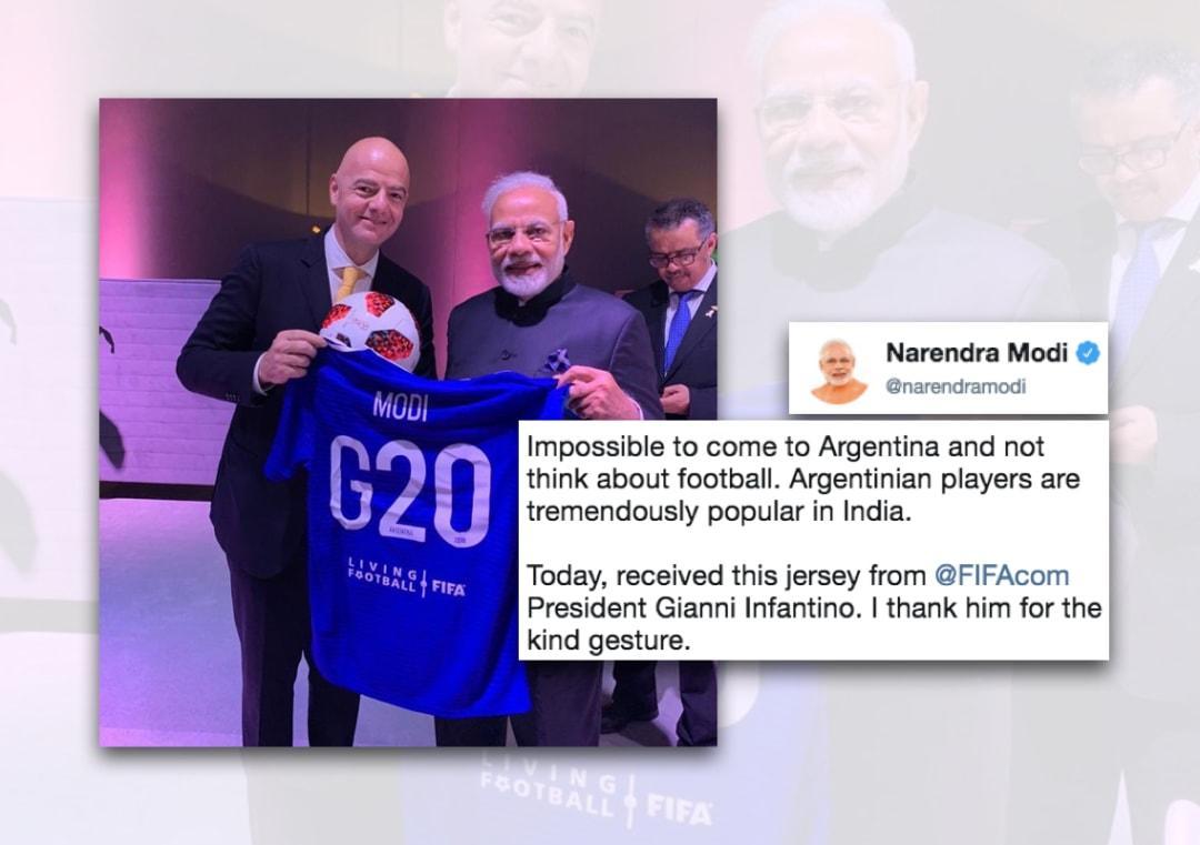 PM Modi thanks FIFA President for 'Modi G20' football jersey | Sports ...