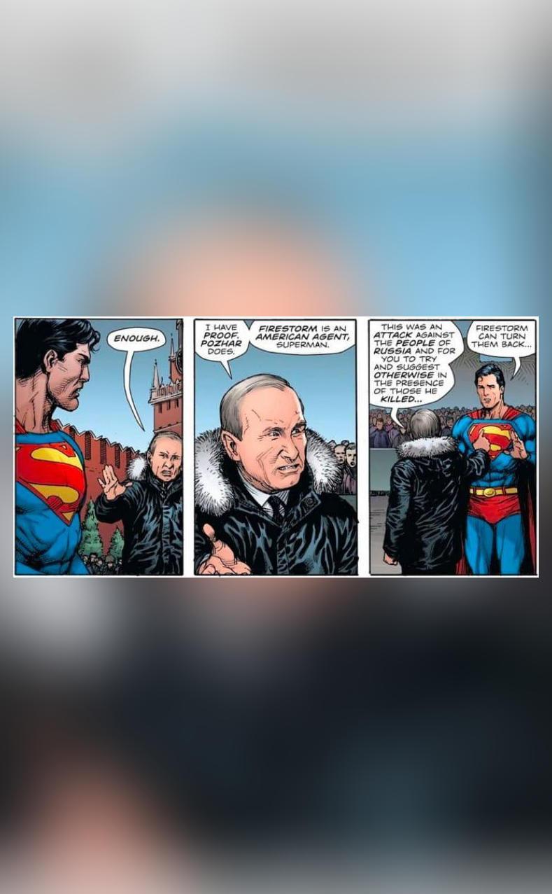 Russian President Putin features in latest issue of Superman comic