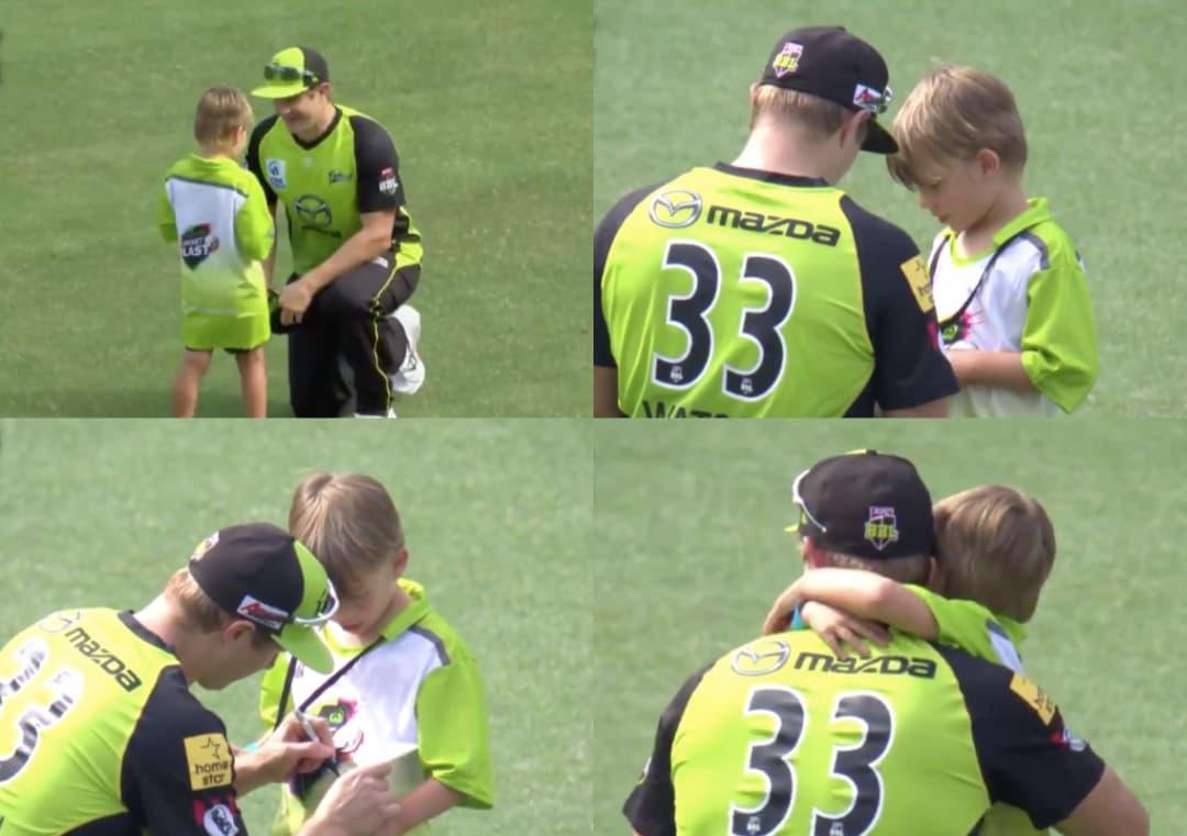 Watson's 5-year-old son enters ground, takes his father's autograph ...