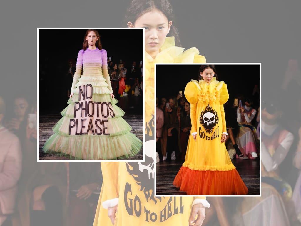 Models wear memes-inspired gowns at Paris fashion show, pics viral ...
